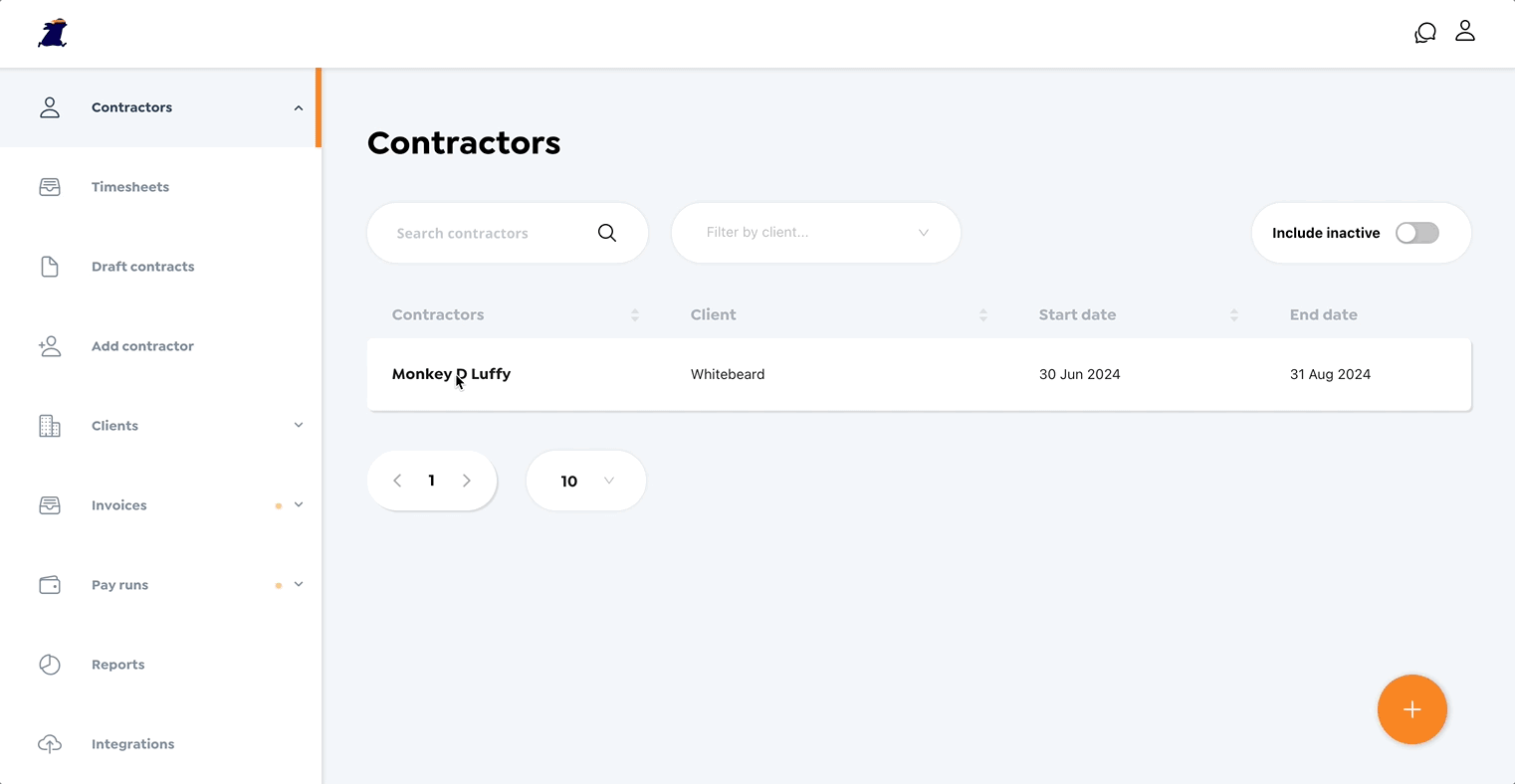 Adding a contractor timesheet | Recruithero